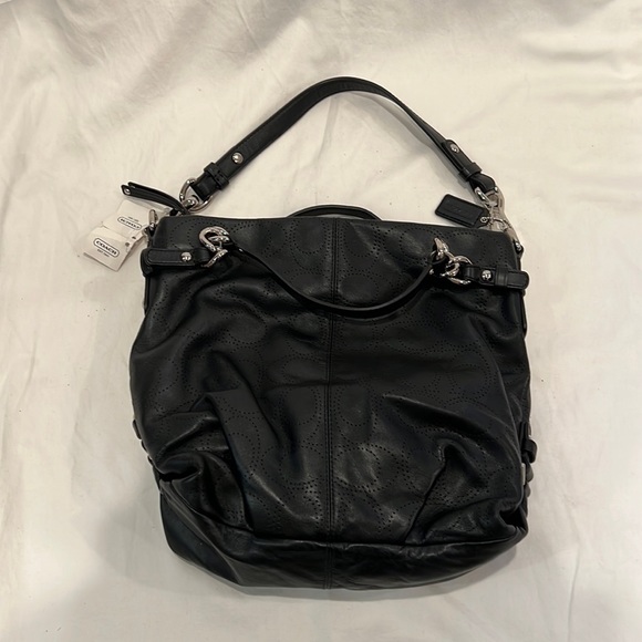 Coach | Bags | Coach Perf Lth Brooke Black Bag | Poshmark